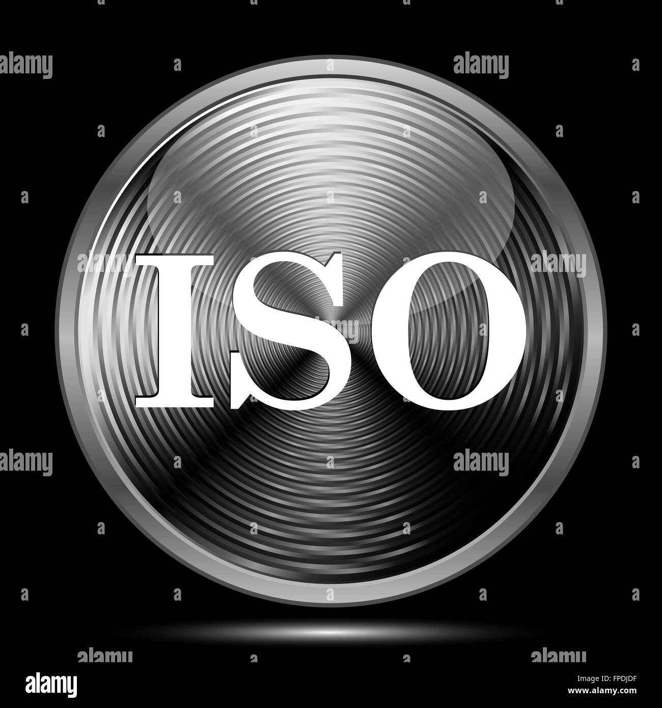 ISO icon. Internet button on black background Stock Photo - Alamy