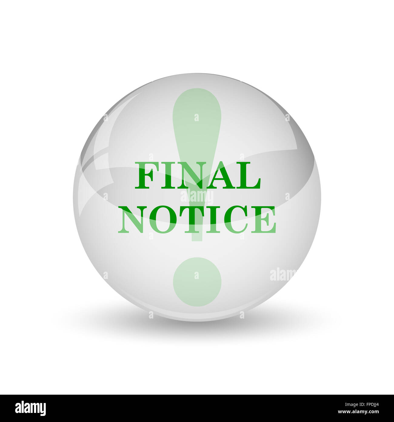 Final notice icon. Internet button on white background Stock Photo - Alamy