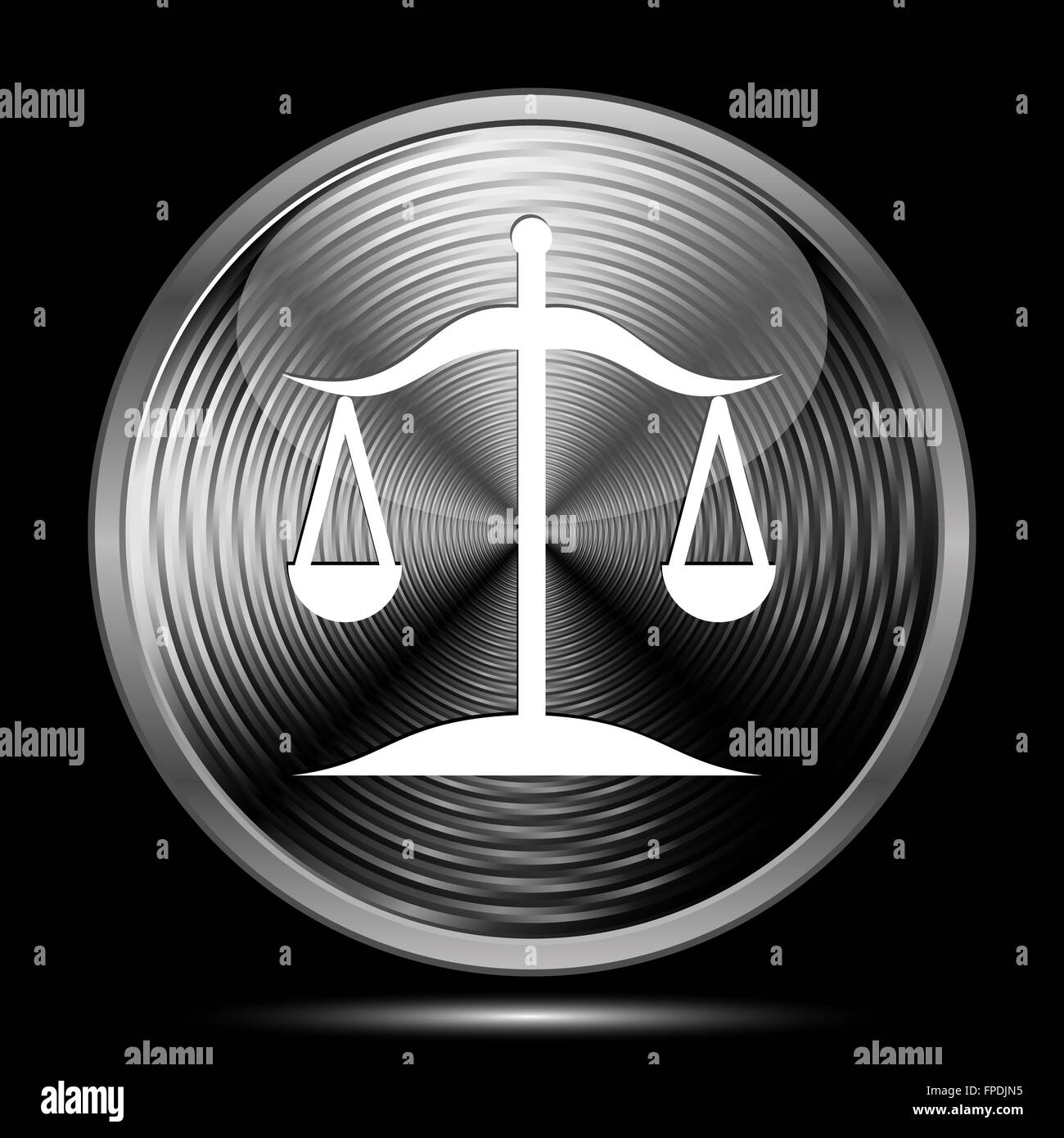 Balance icon. Internet button on black background Stock Photo - Alamy