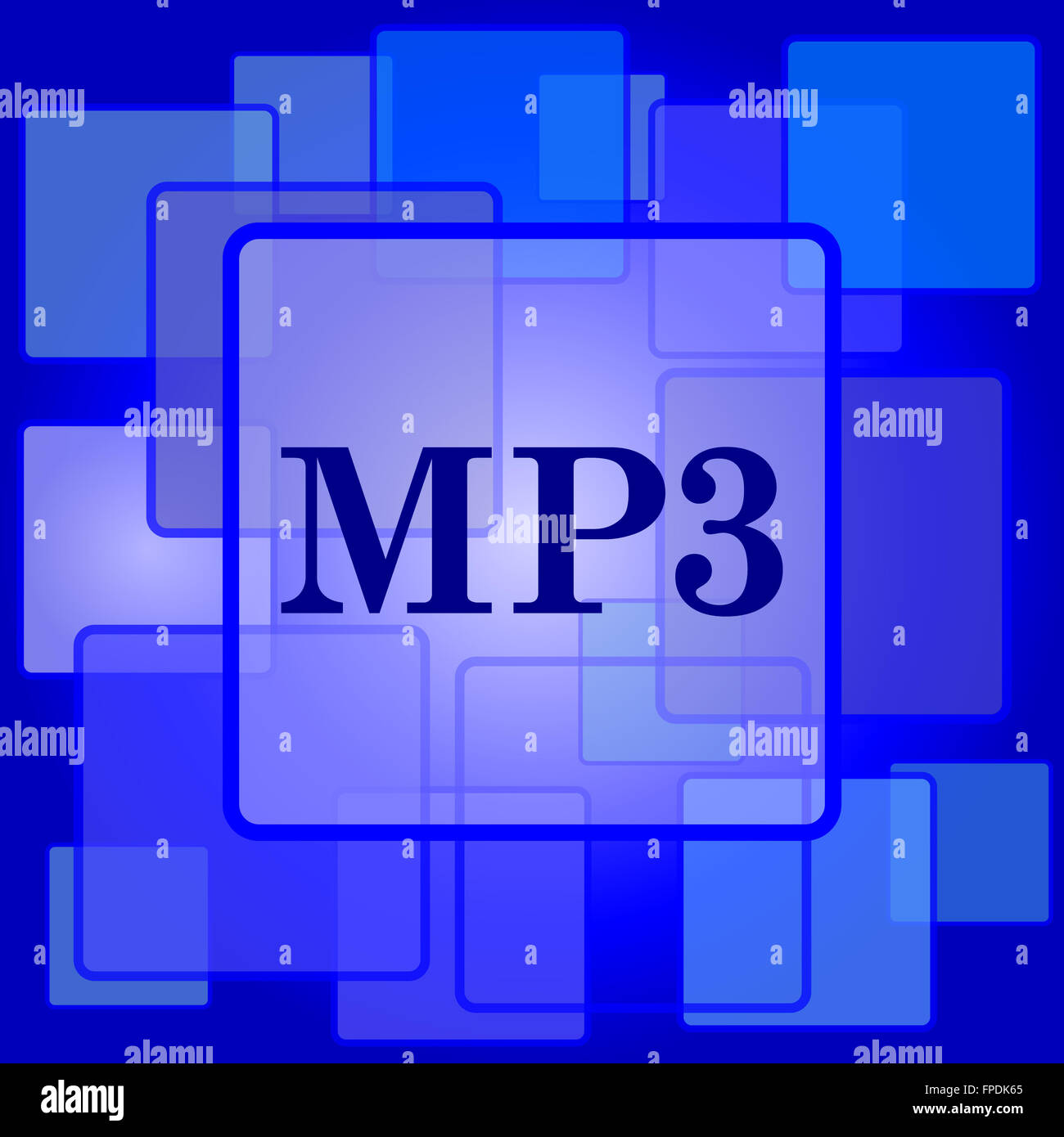 MP3 icon. Internet button on abstract background Stock Photo - Alamy