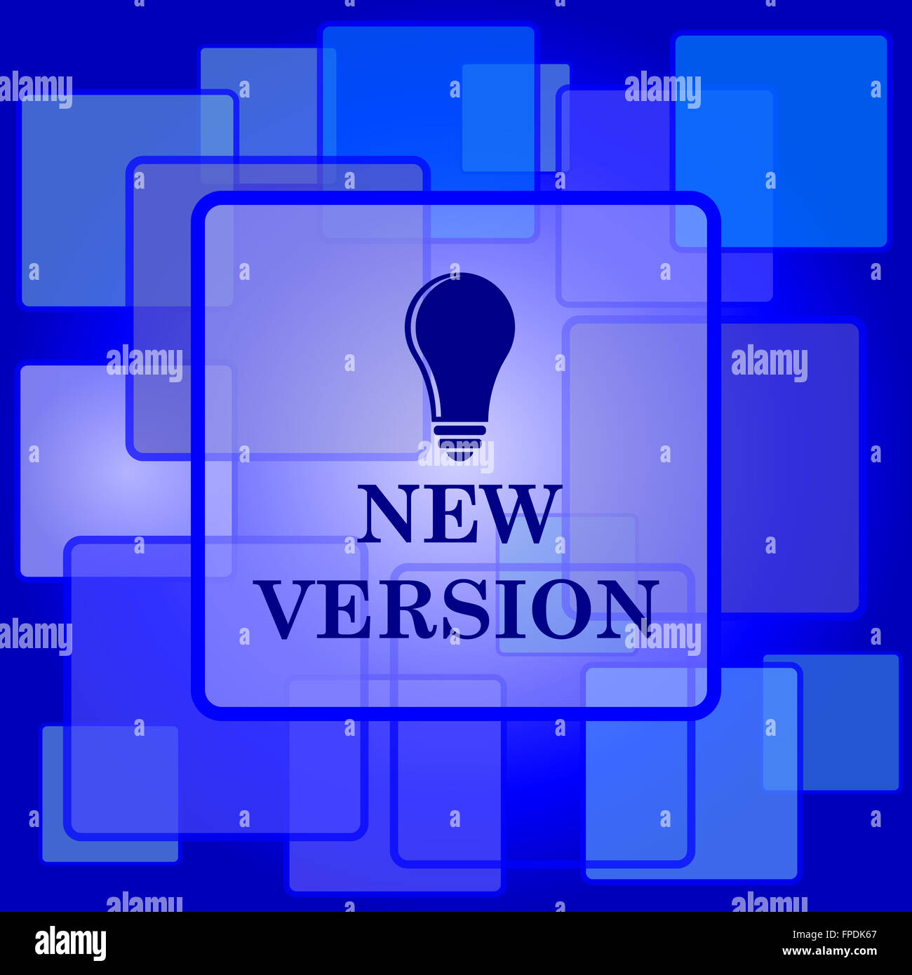 New version icon. Internet button on abstract background Stock Photo ...