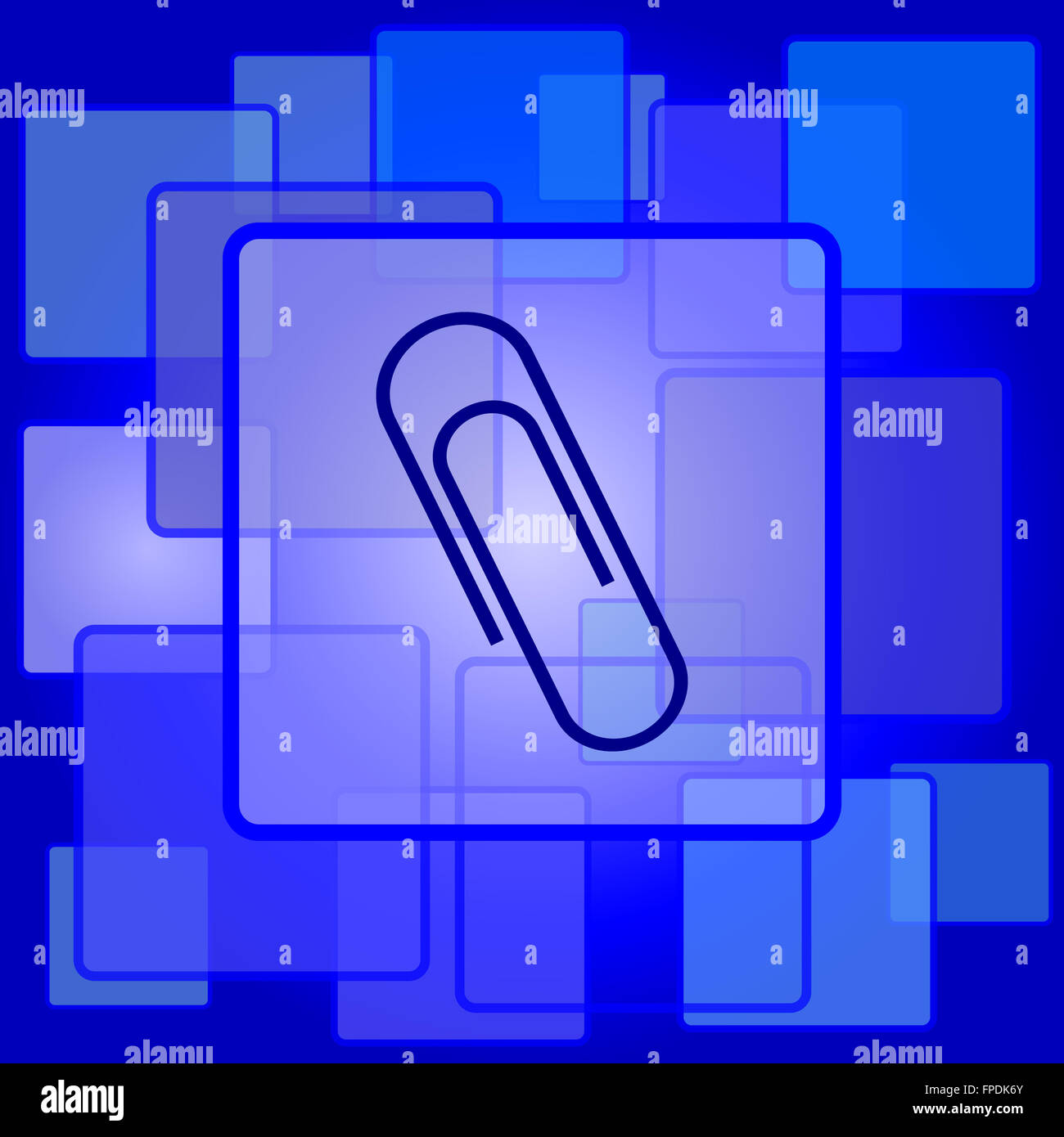 Paperclip icon. Internet button on abstract background Stock Photo - Alamy