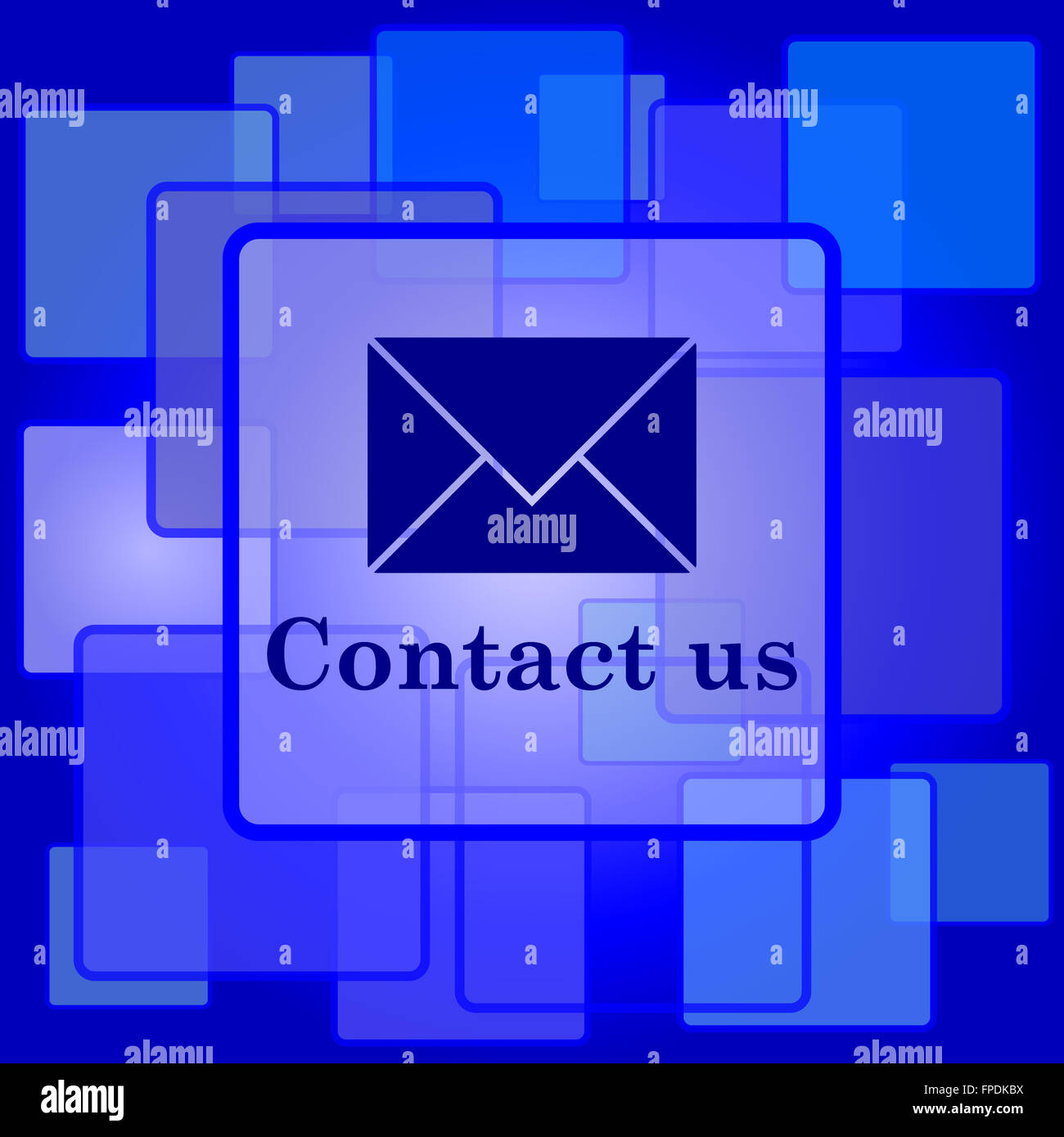 Contact us icon. Internet button on abstract background Stock Photo - Alamy