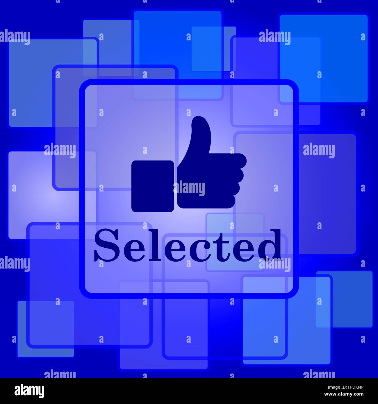 Selected icon. Internet button on abstract background Stock Photo - Alamy
