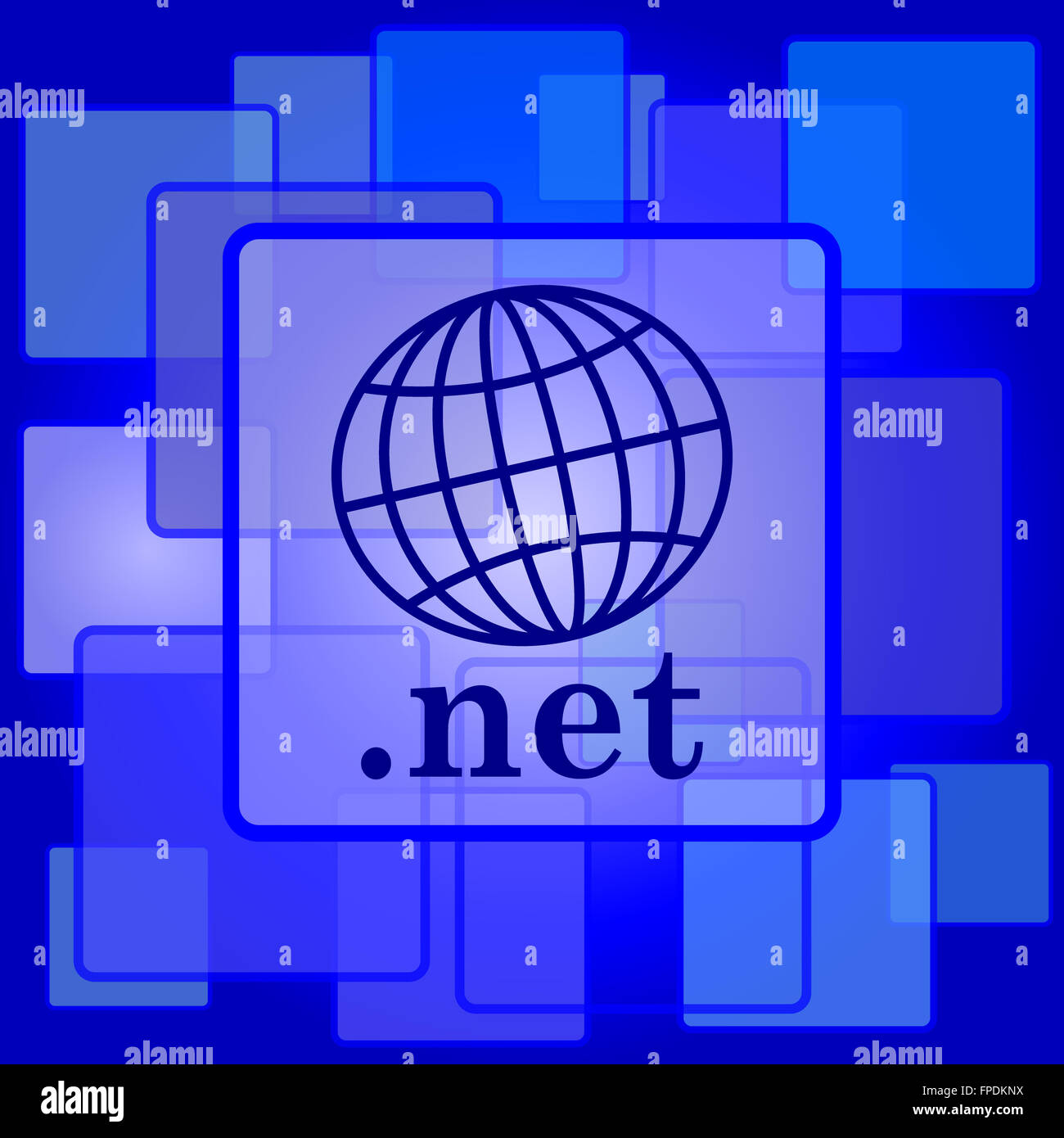 .net icon. Internet button on abstract background Stock Photo - Alamy
