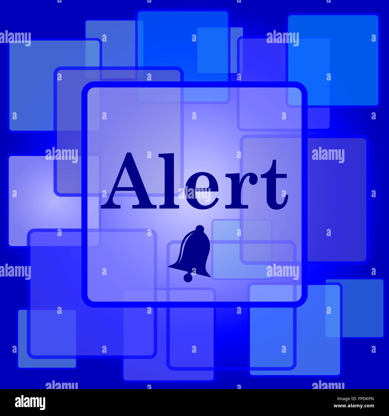 Alert icon. Internet button on abstract background Stock Photo - Alamy