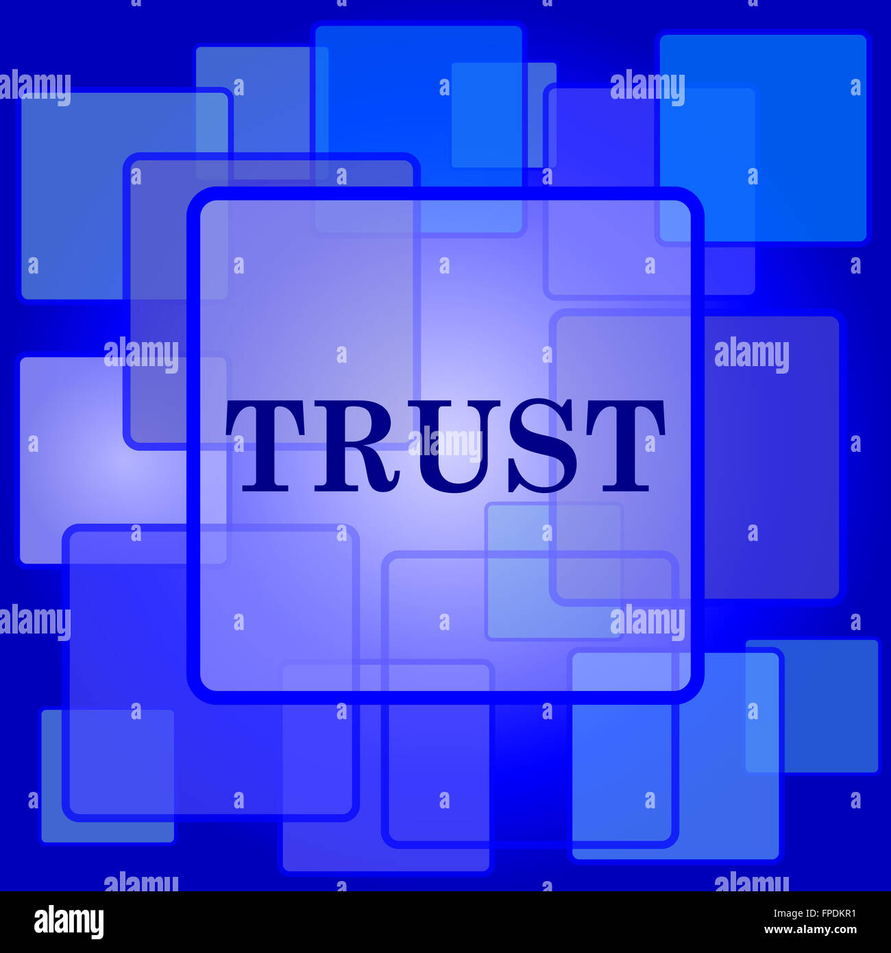 Trust icon. Internet button on abstract background Stock Photo - Alamy