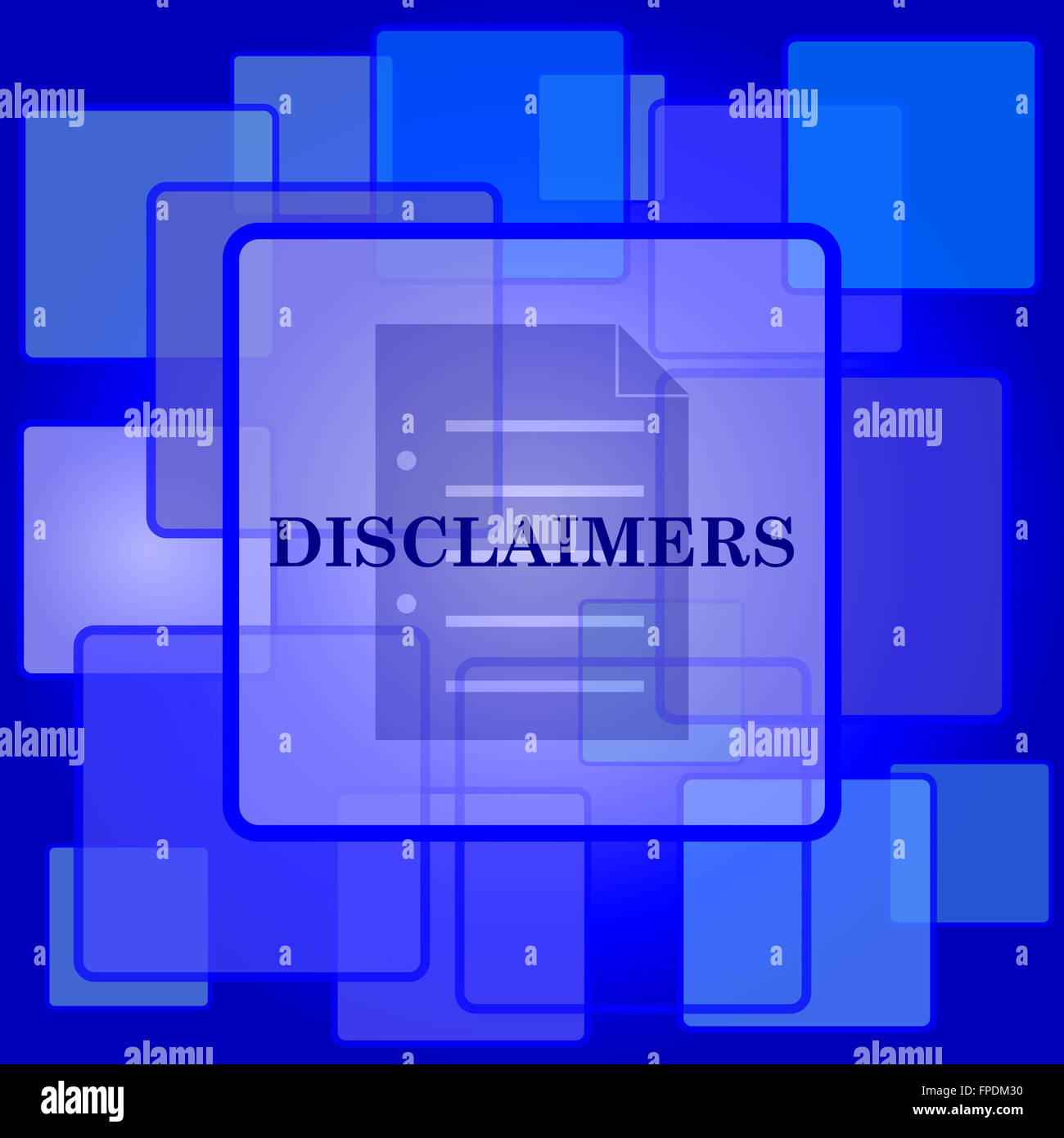 Disclaimers icon. Internet button on abstract background Stock Photo ...