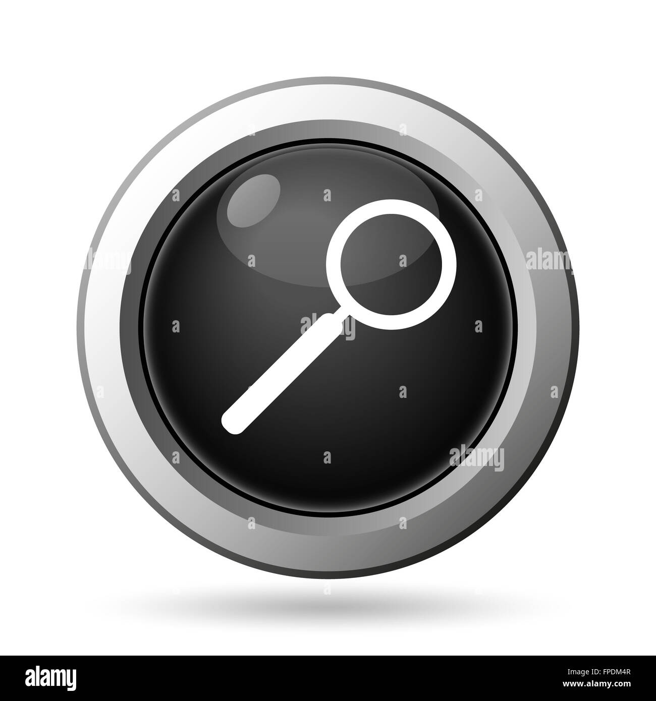 Search icon. Internet button on white background Stock Photo - Alamy
