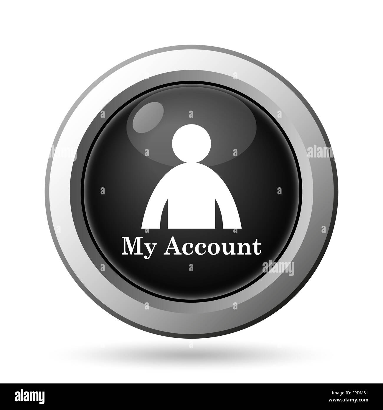 My account icon. Internet button on white background Stock Photo - Alamy