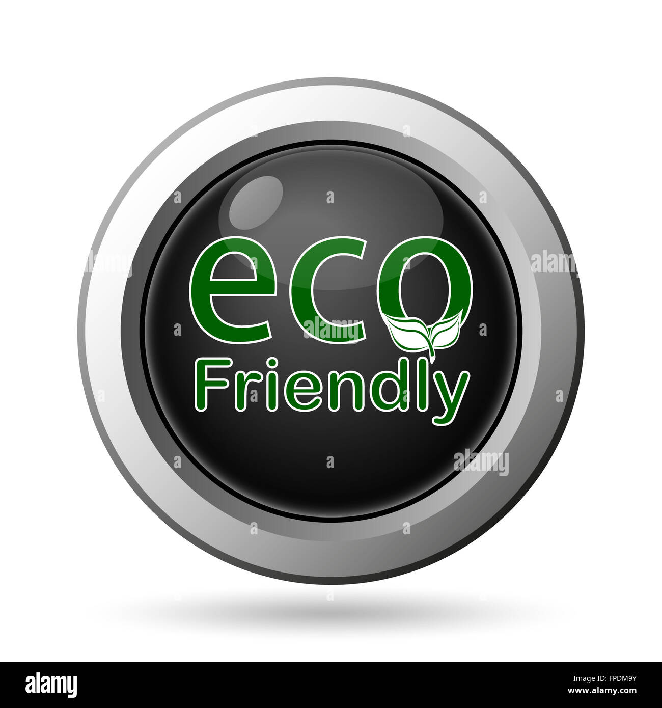 Eco Friendly icon. Internet button on white background Stock Photo - Alamy