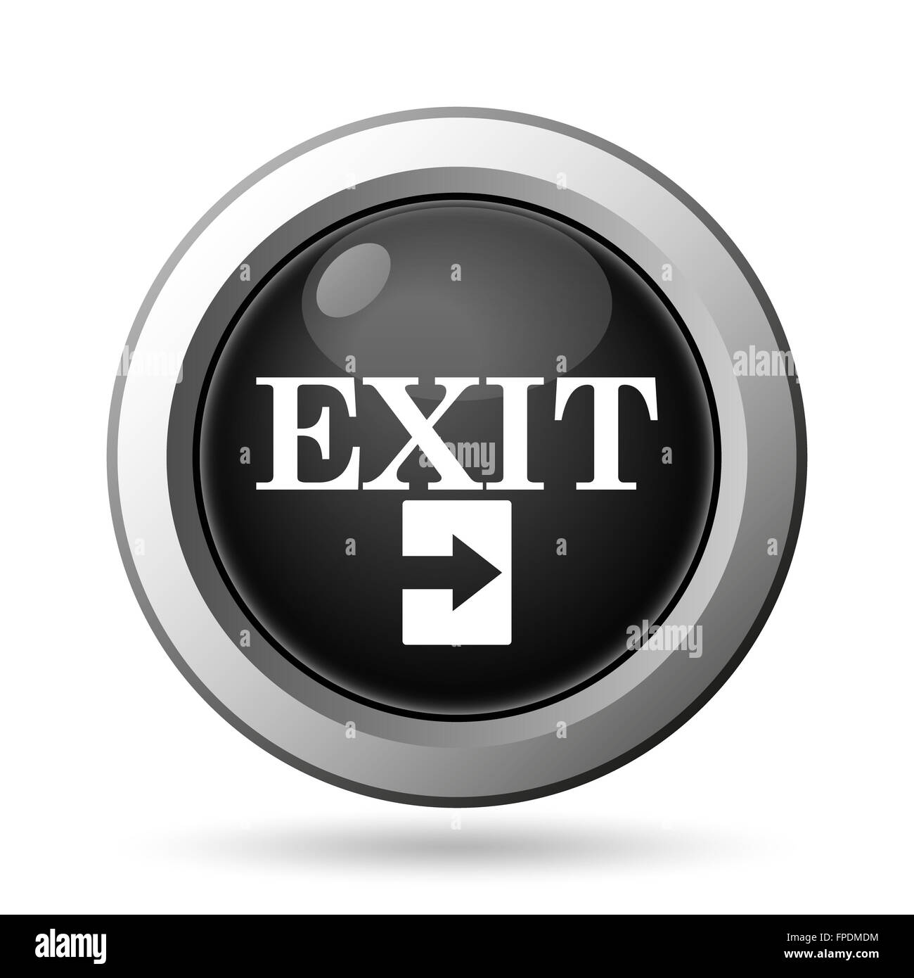 Exit icon. Internet button on white background Stock Photo - Alamy