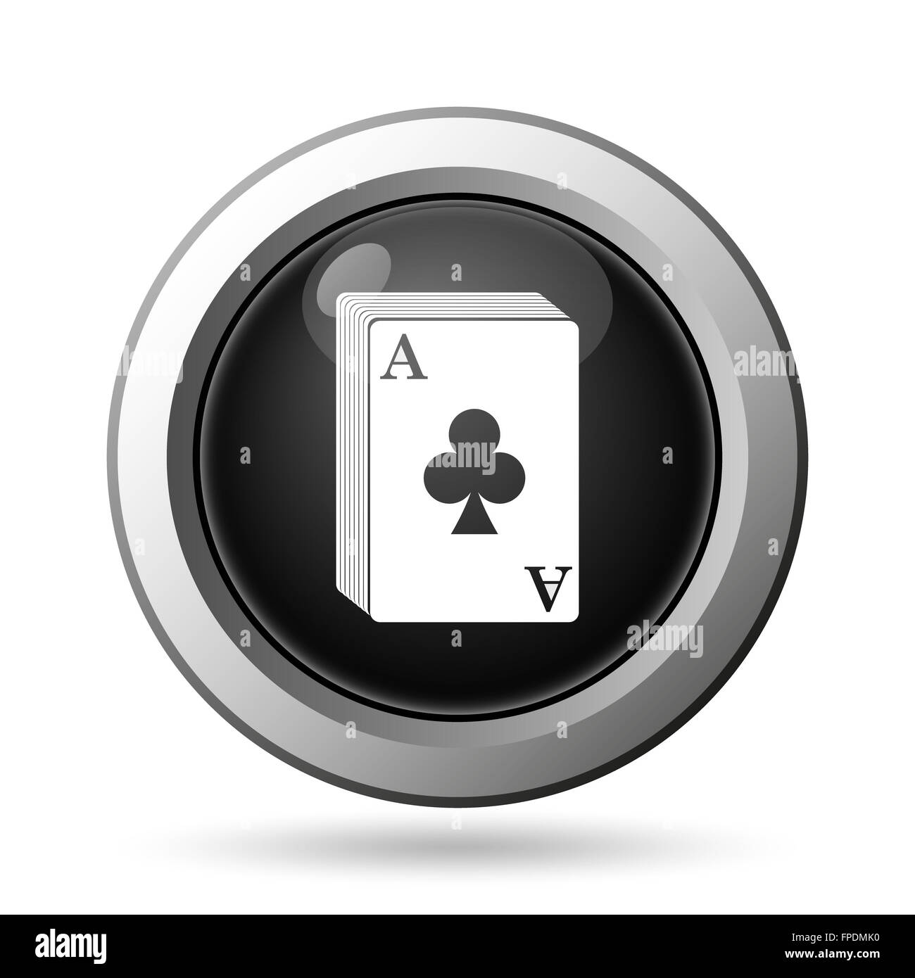Deck of cards icon. Internet button on white background Stock Photo - Alamy