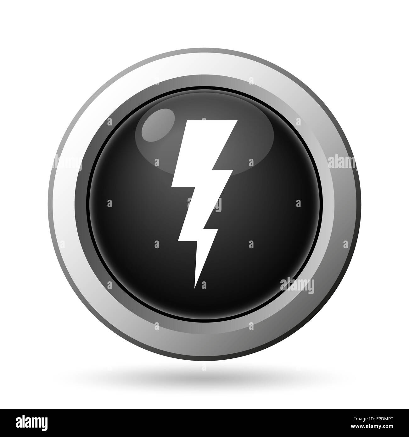 Lightning icon. Internet button on white background Stock Photo - Alamy