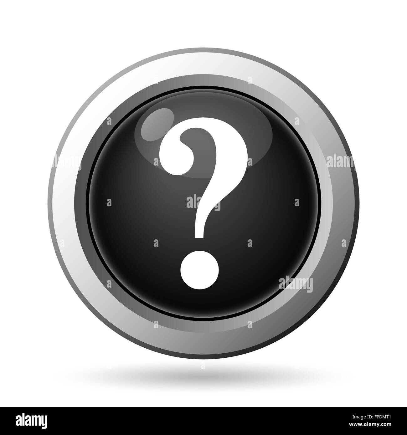 Question mark icon. Internet button on white background Stock Photo - Alamy