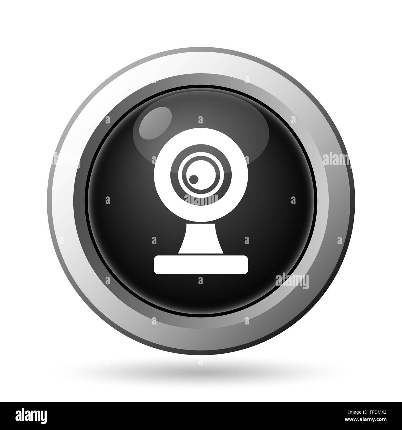Webcam icon. Internet button on white background Stock Photo - Alamy