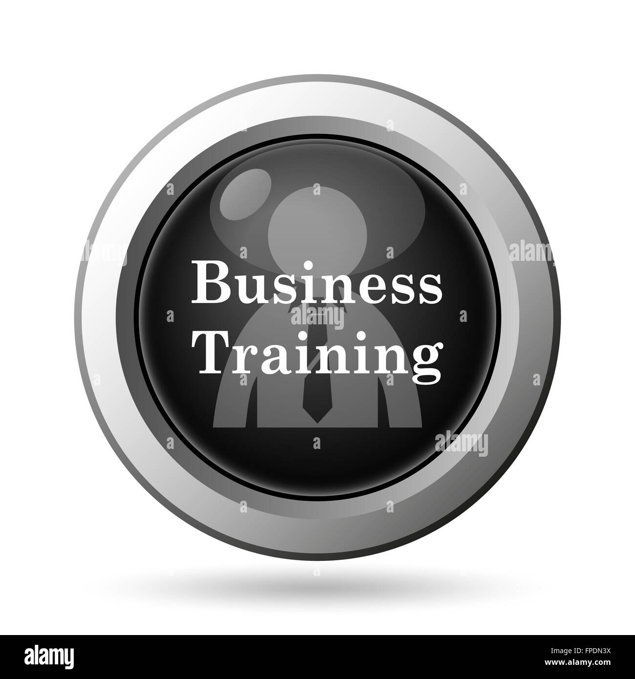 Business training icon. Internet button on white background Stock Photo ...