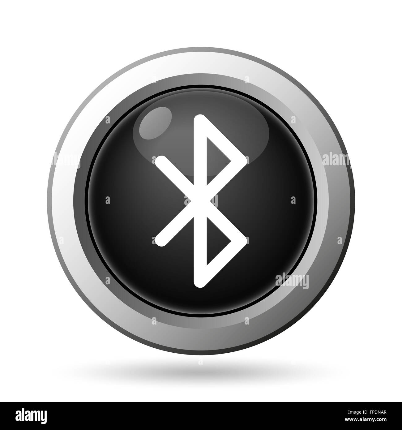 Bluetooth icon. Internet button on white background Stock Photo - Alamy