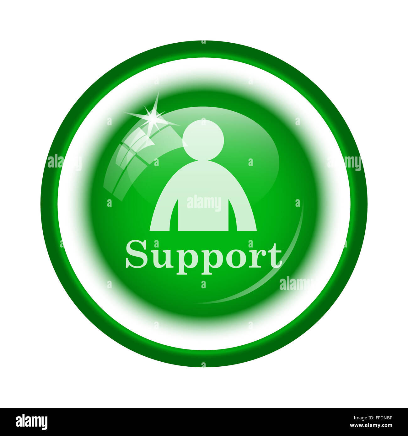 Support icon. Internet button on white background Stock Photo - Alamy