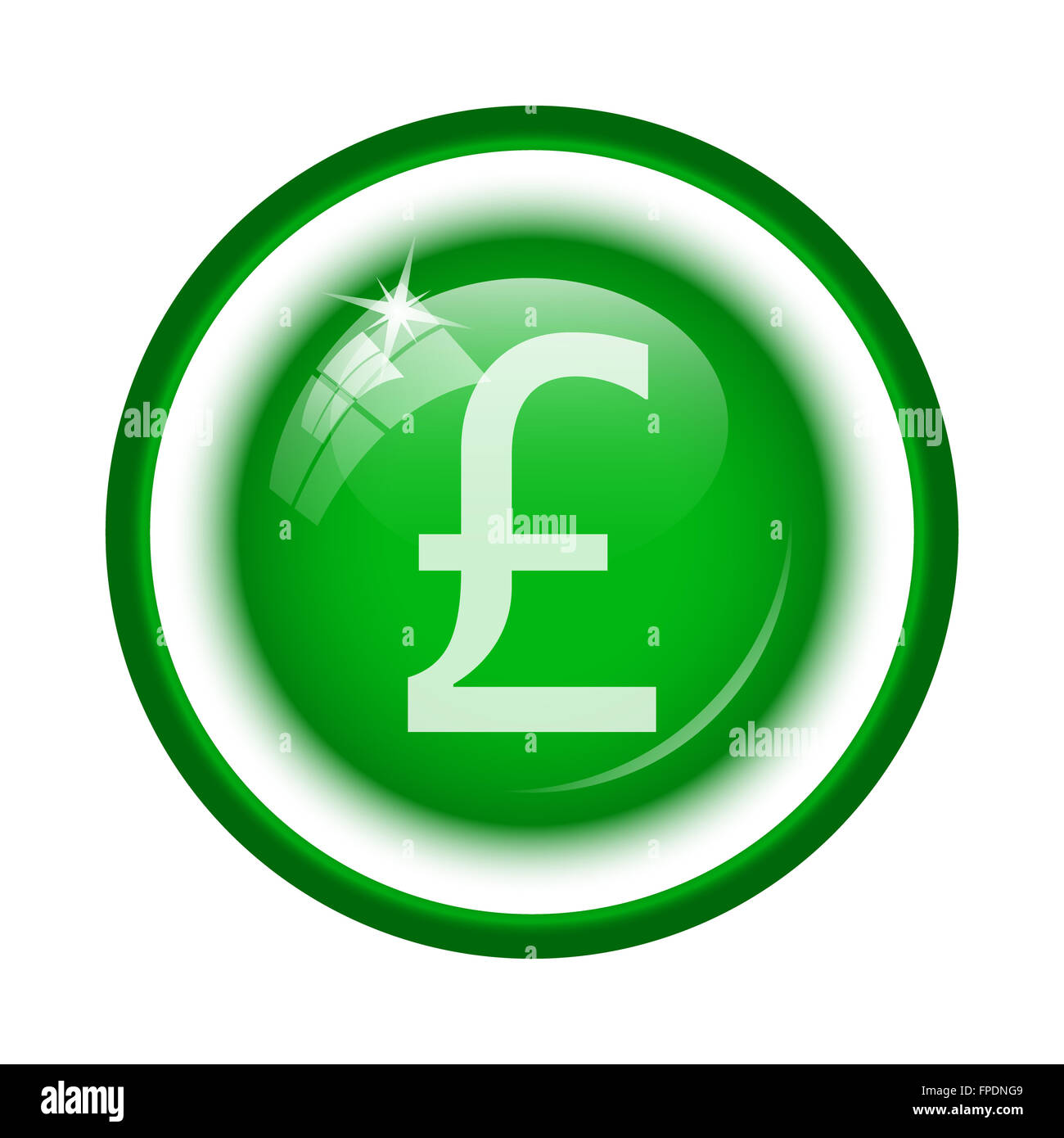 Pound icon. Internet button on white background Stock Photo - Alamy