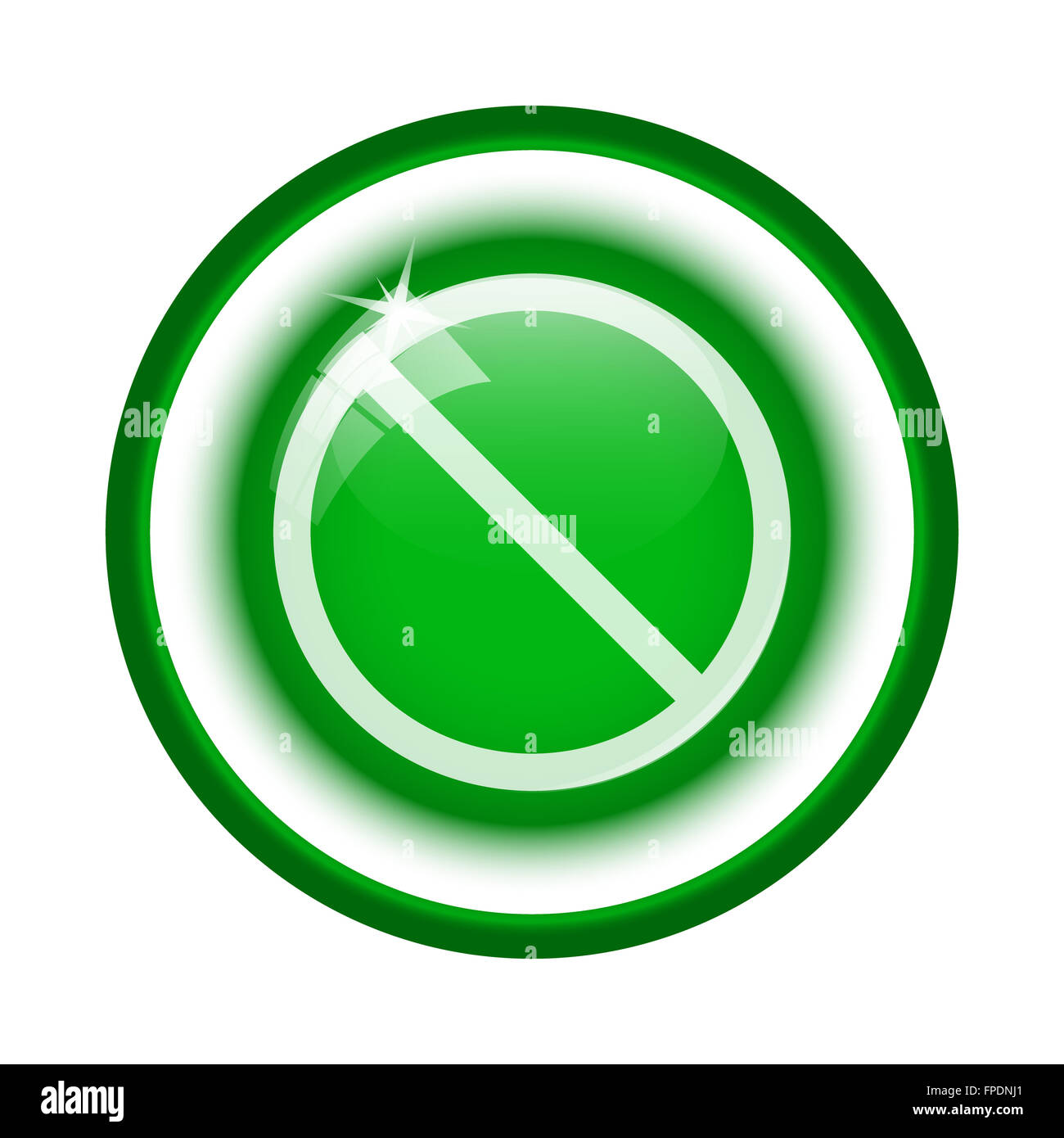Forbidden icon. Internet button on white background Stock Photo - Alamy