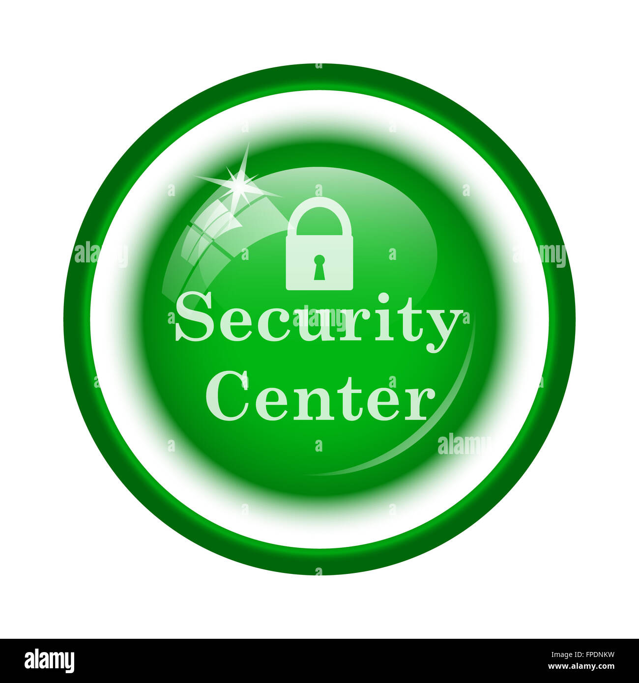 Security center icon. Internet button on white background Stock Photo ...