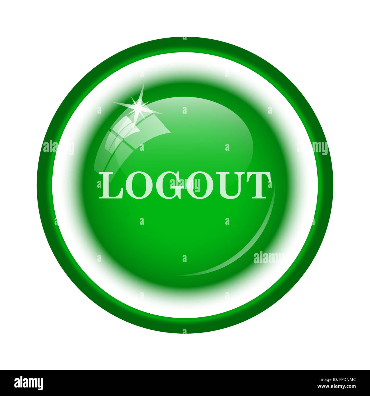Logout icon. Internet button on white background Stock Photo - Alamy