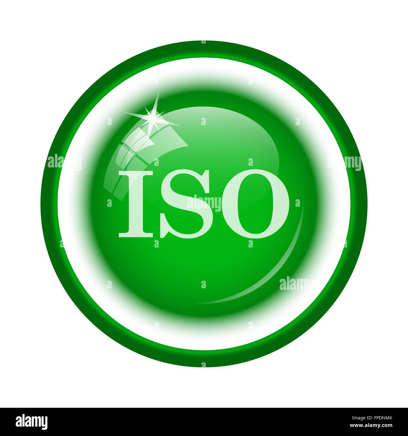 ISO icon. Internet button on white background Stock Photo - Alamy