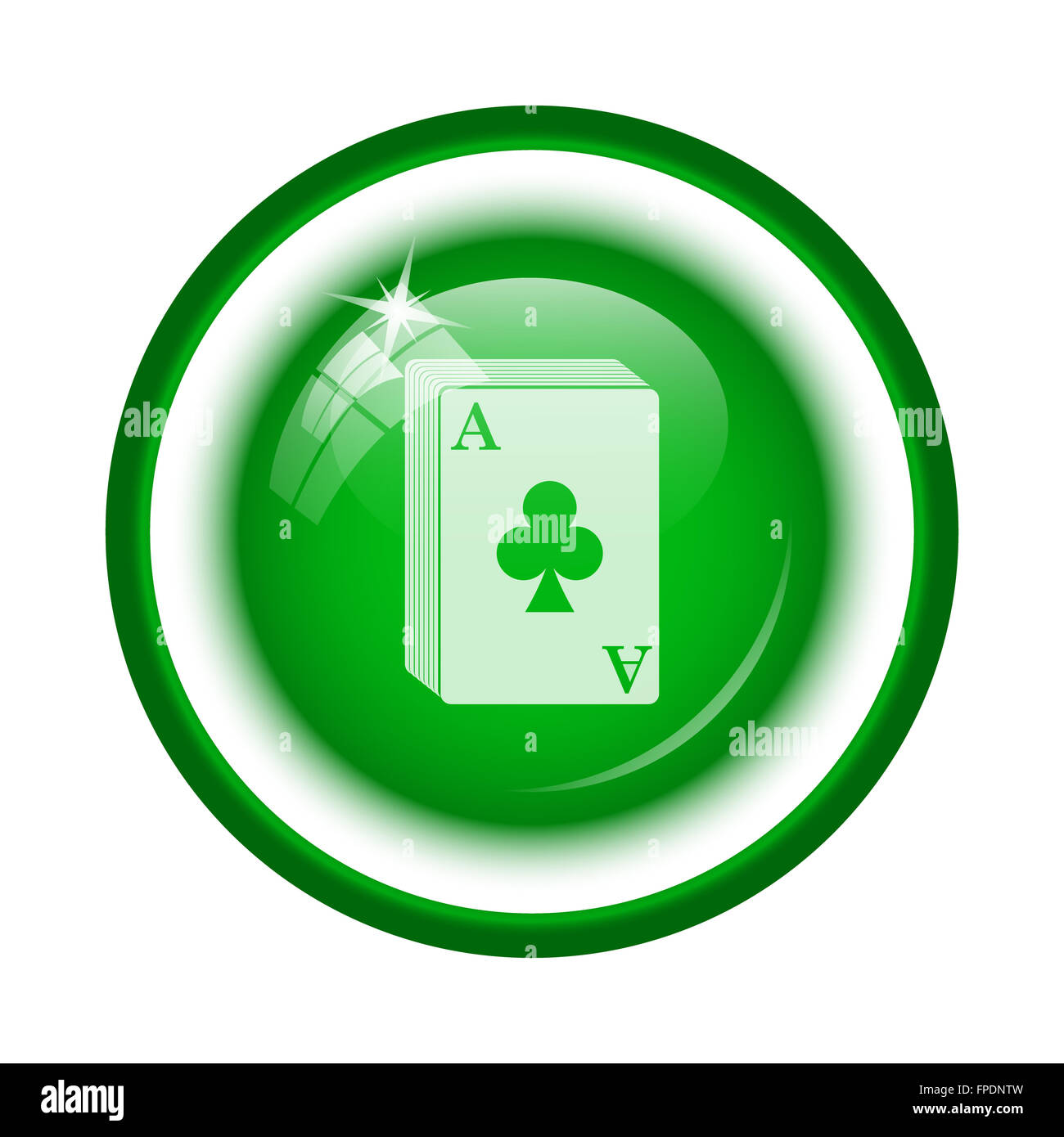 Deck of cards icon. Internet button on white background Stock Photo - Alamy