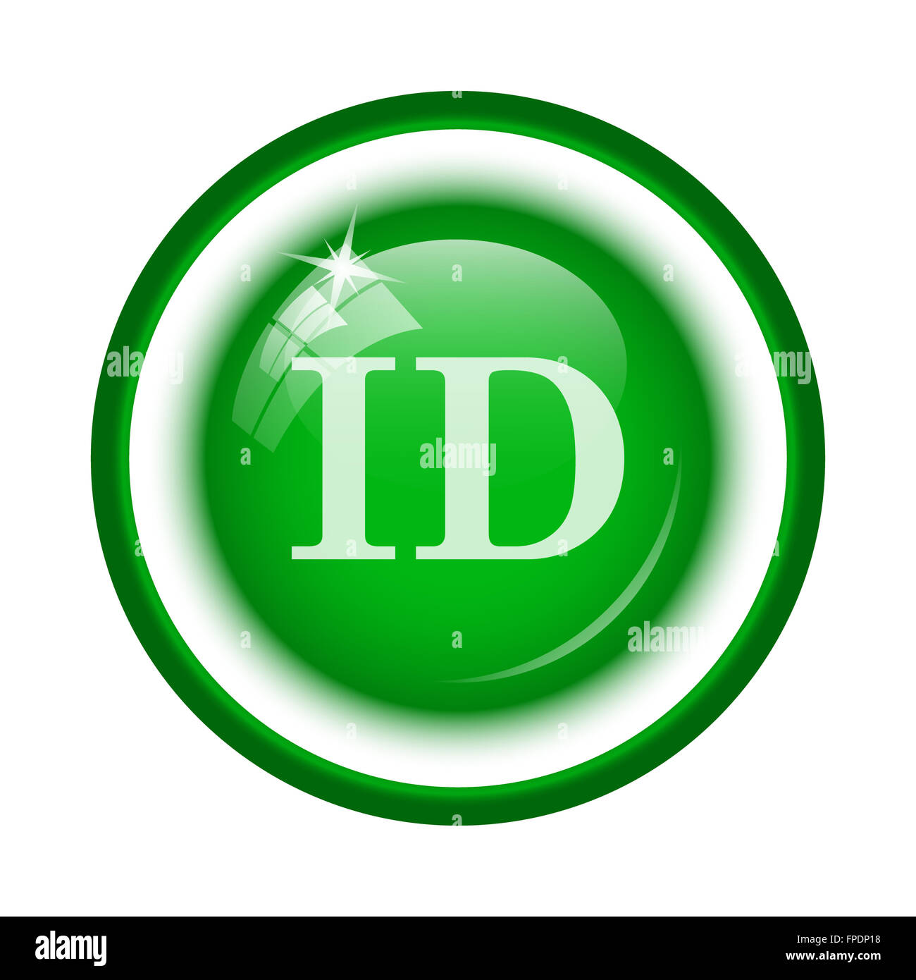ID icon. Internet button on white background Stock Photo - Alamy