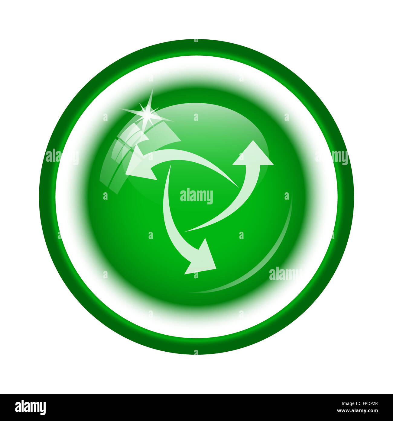 Change icon. Internet button on white background Stock Photo - Alamy