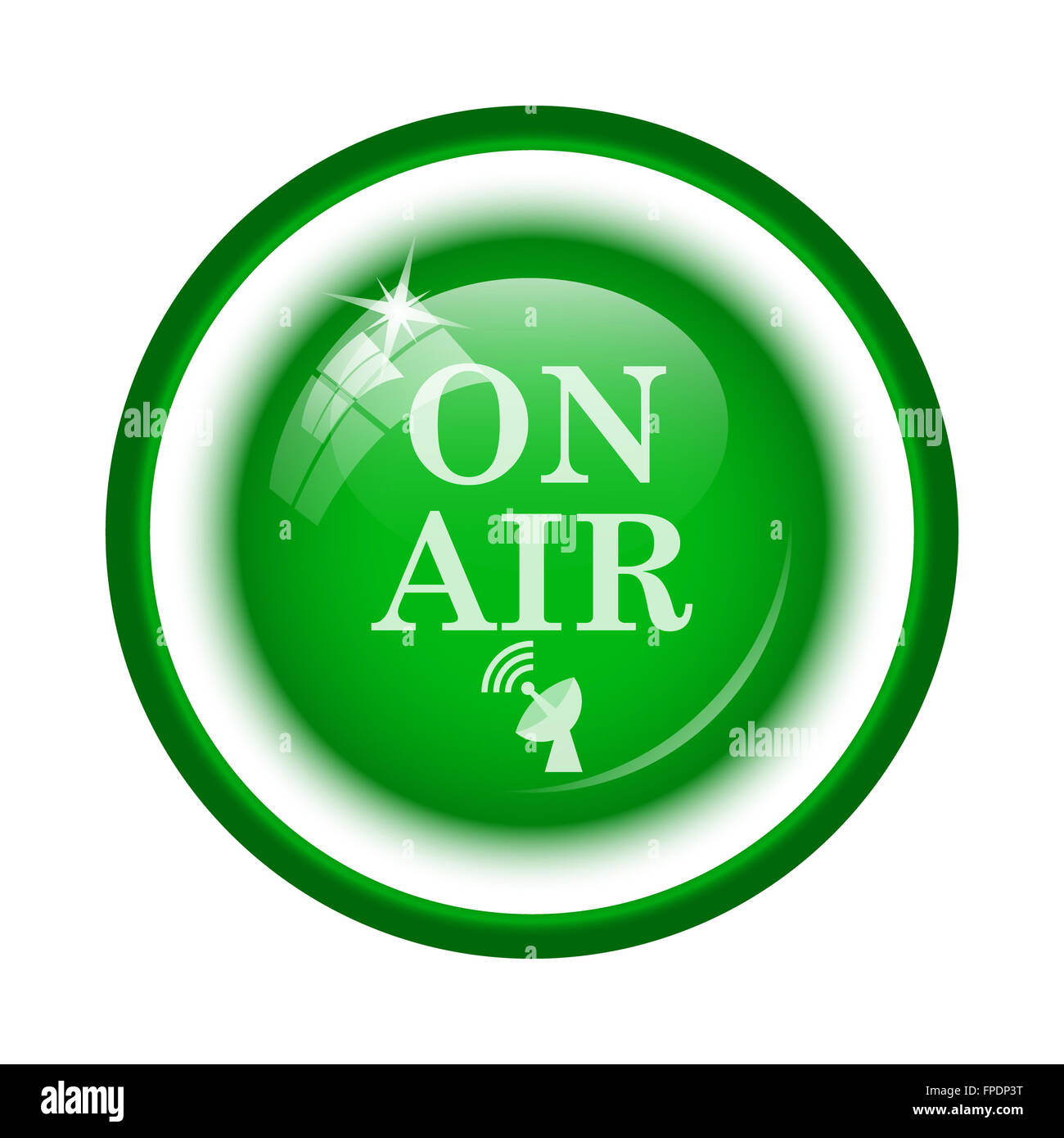 On air icon. Internet button on white background Stock Photo - Alamy