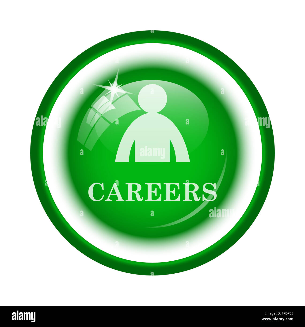 Careers icon. Internet button on white background Stock Photo - Alamy