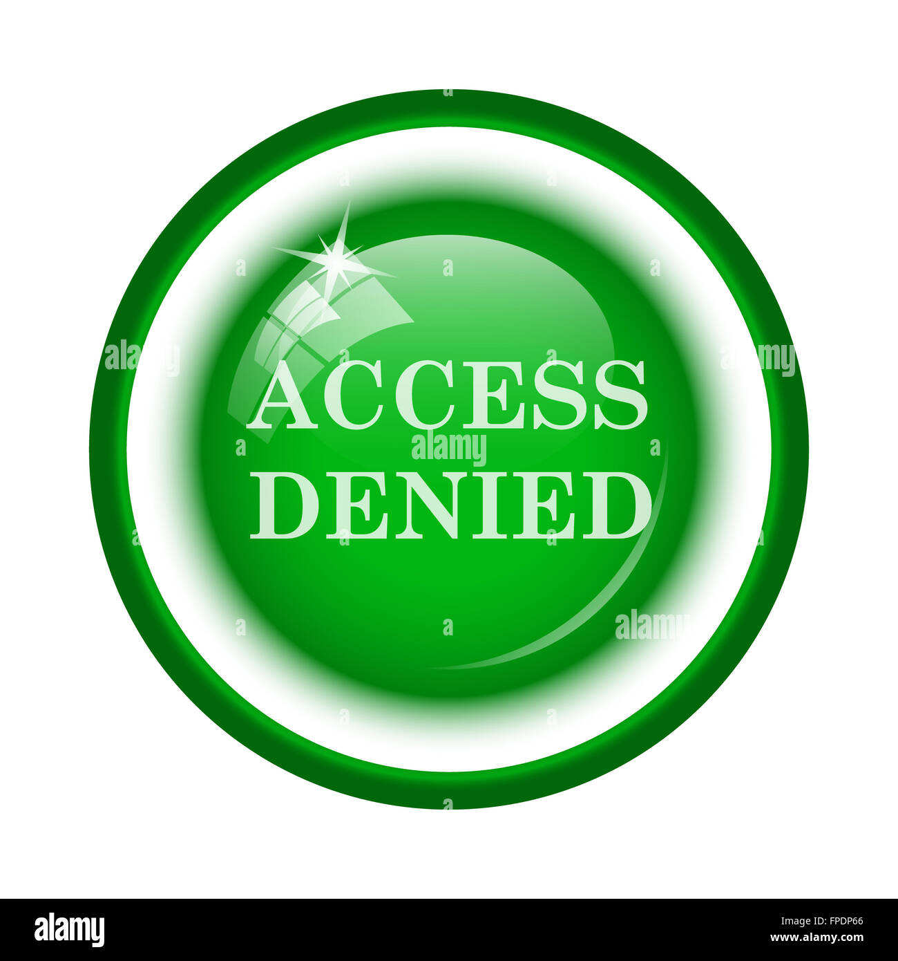 Access denied icon. Internet button on white background Stock Photo - Alamy
