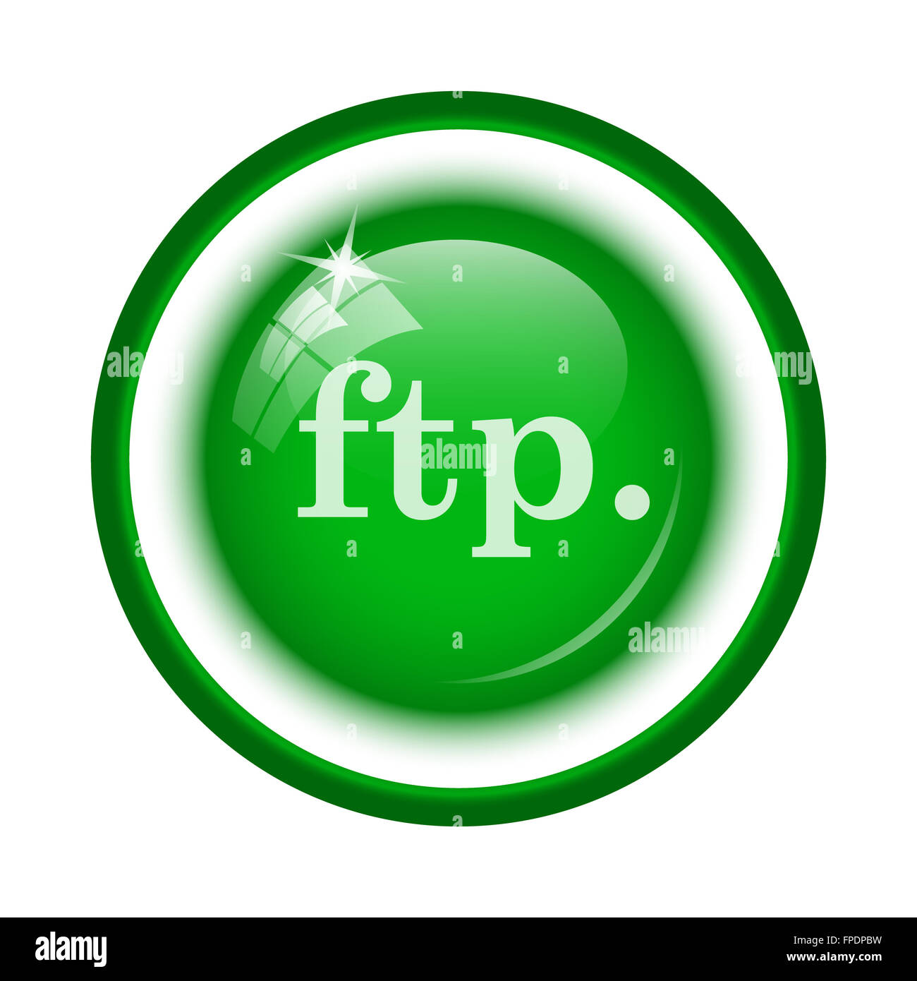 ftp. icon. Internet button on white background Stock Photo - Alamy