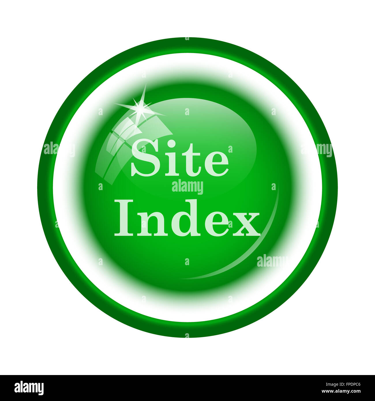 Site index icon. Internet button on white background Stock Photo - Alamy
