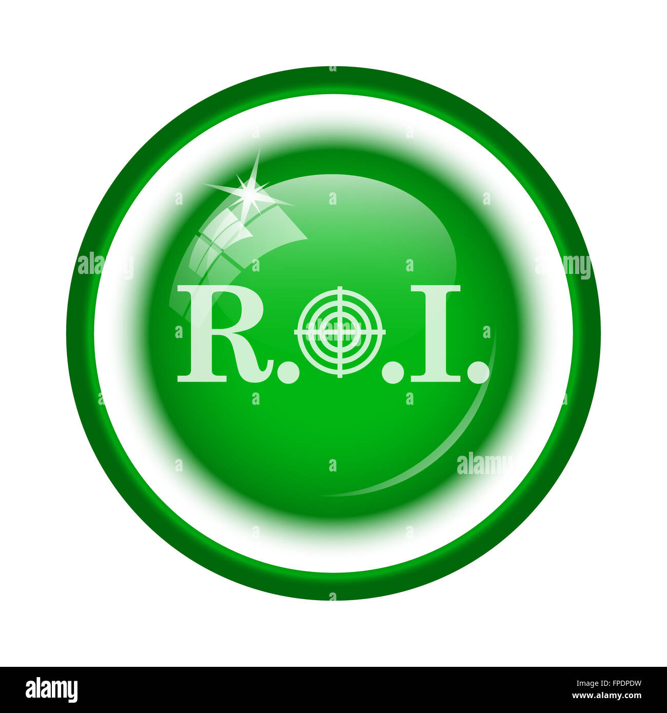 ROI icon. Internet button on white background Stock Photo - Alamy