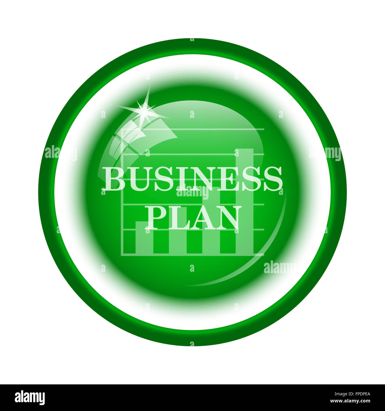 Business plan icon. Internet button on white background Stock Photo - Alamy