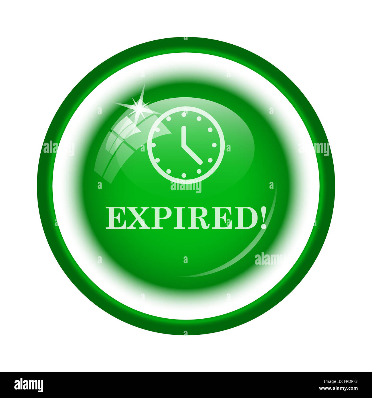Expired icon. Internet button on white background Stock Photo - Alamy