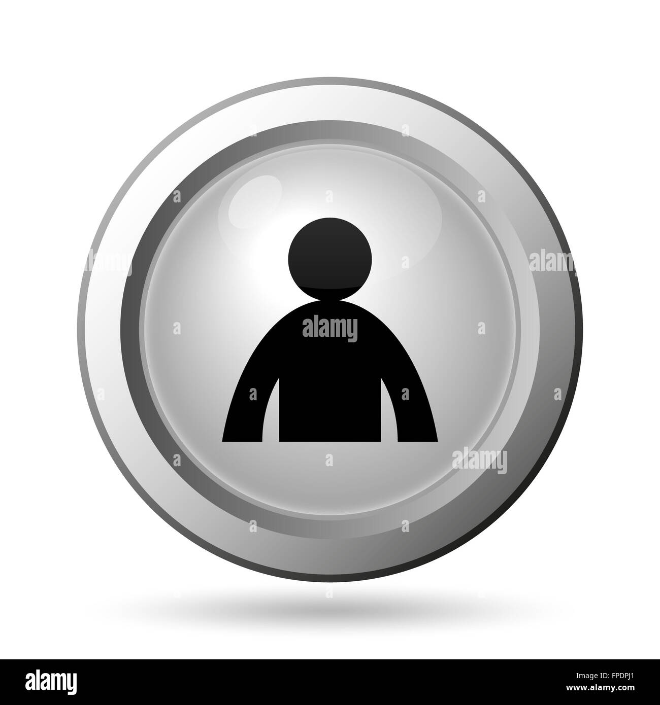 User profile icon. Internet button on white background Stock Photo - Alamy