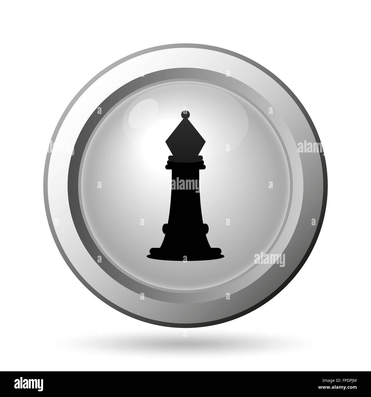 Chess icon. Internet button on white background Stock Photo - Alamy