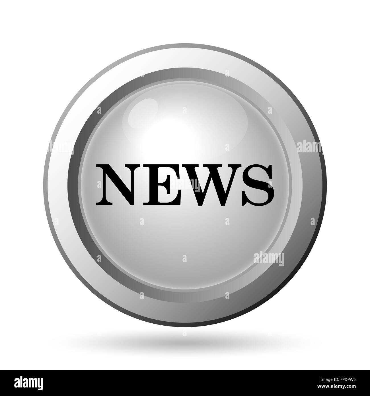News icon. Internet button on white background Stock Photo - Alamy