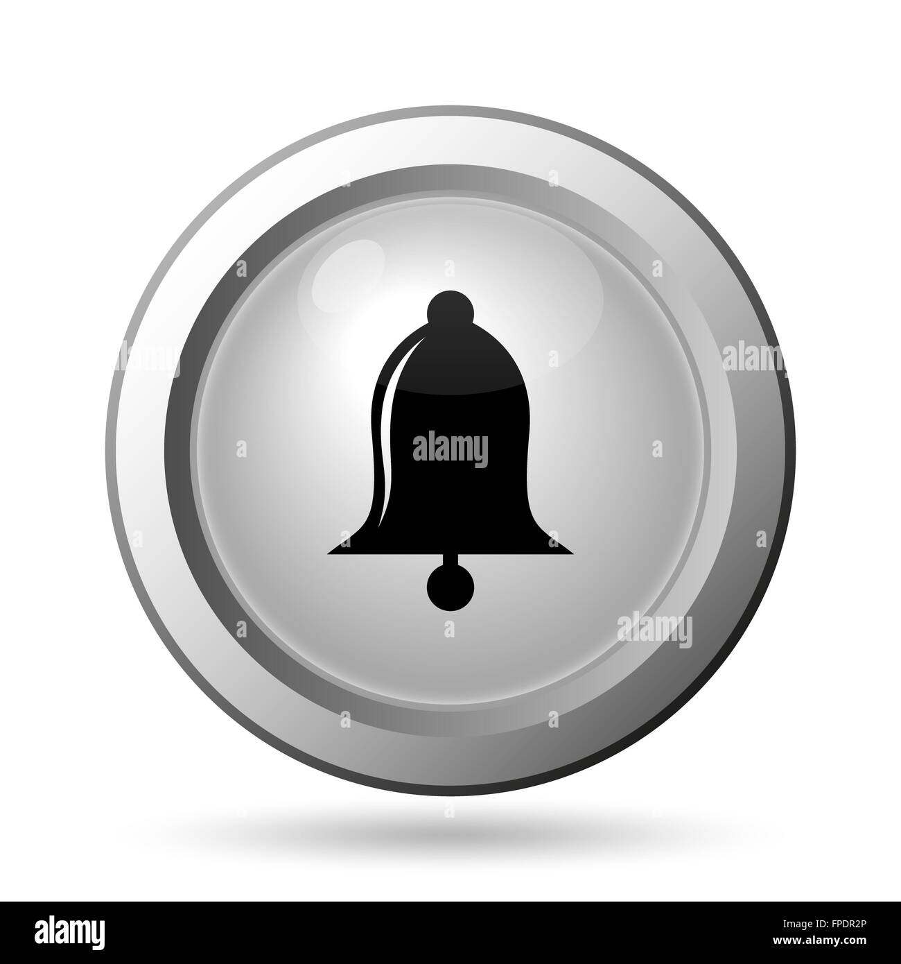Bell icon. Internet button on white background Stock Photo - Alamy