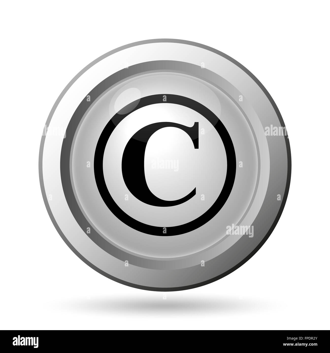 Copyright icon. Internet button on white background Stock Photo - Alamy