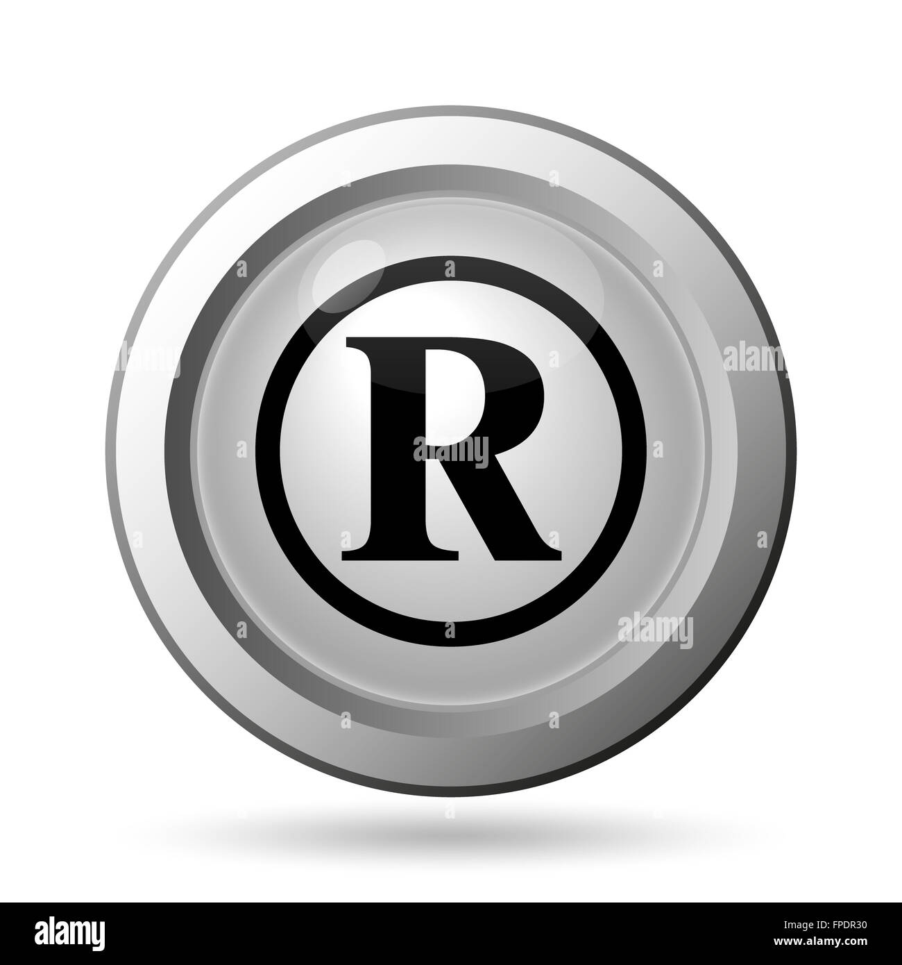 Registered mark icon. Internet button on white background Stock Photo ...