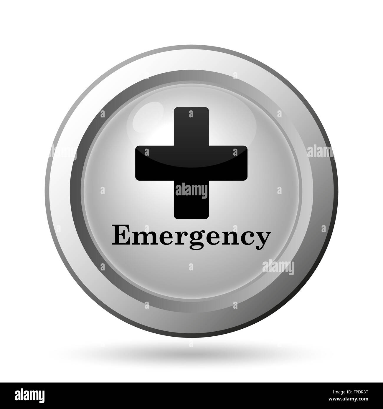 Emergency icon. Internet button on white background Stock Photo - Alamy