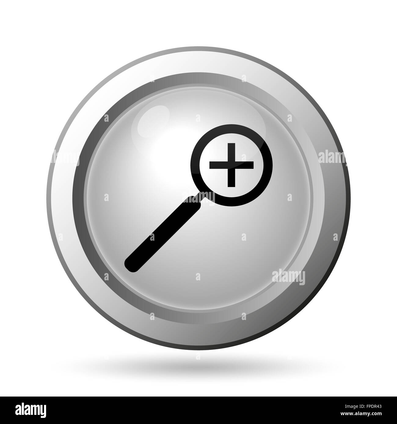 Zoom in icon. Internet button on white background Stock Photo - Alamy