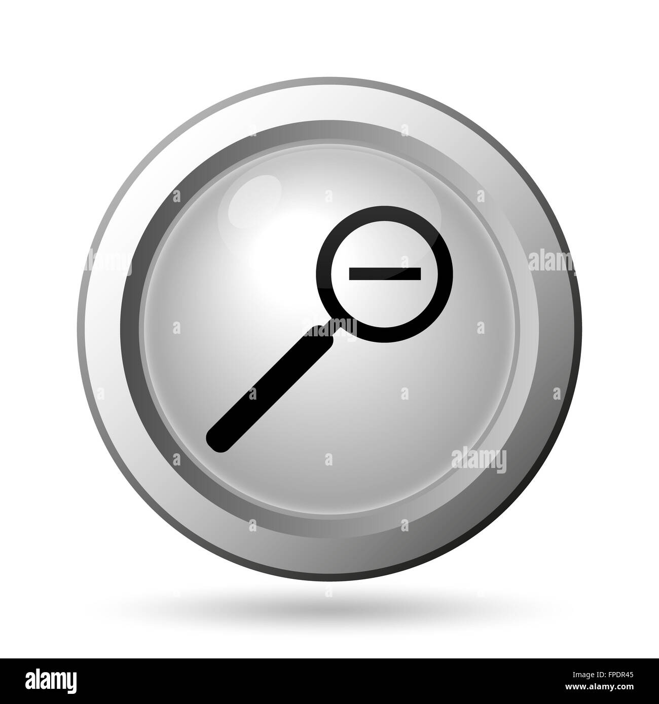 Zoom out icon. Internet button on white background Stock Photo - Alamy