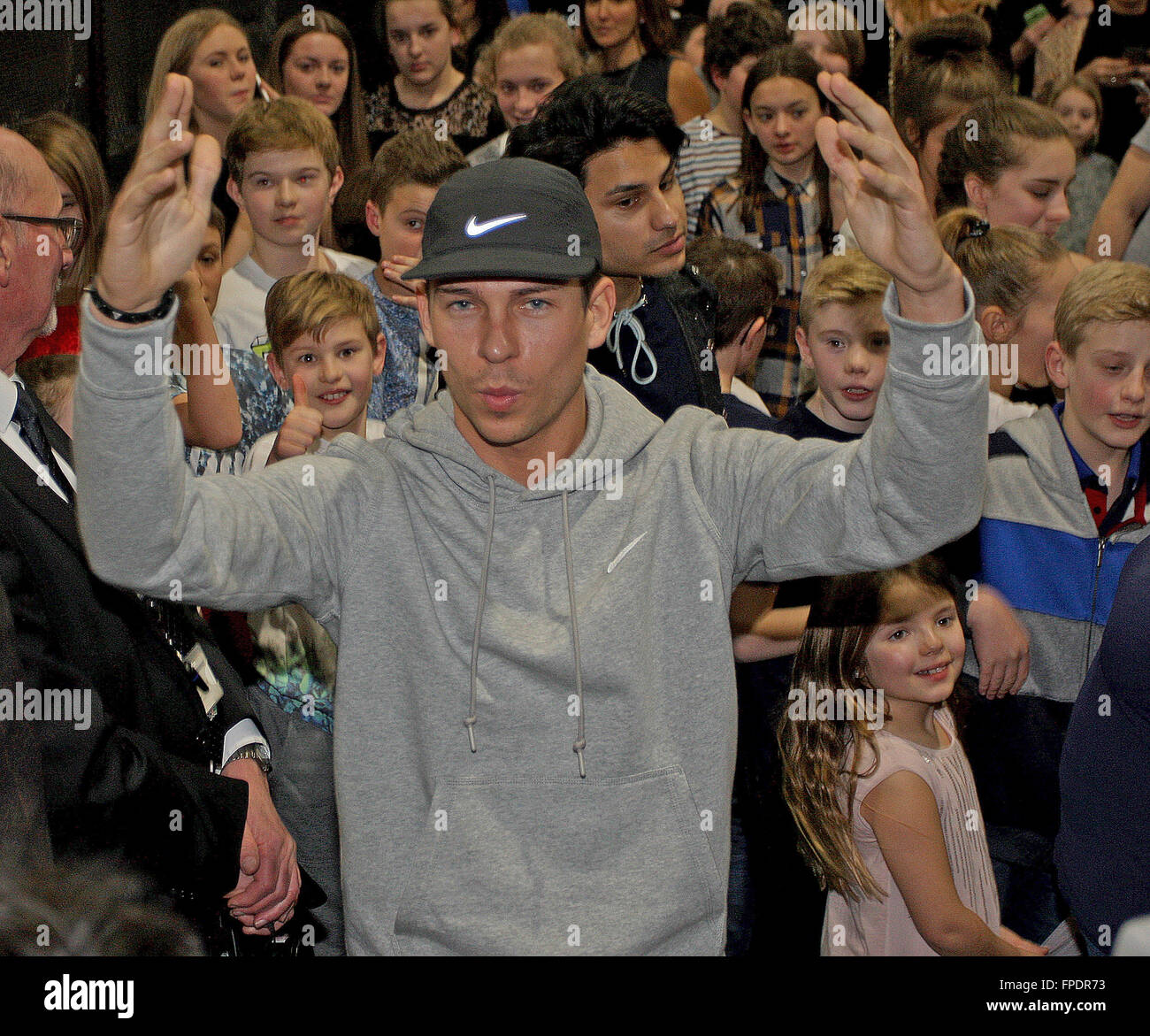 TOWIE Star Joey Essex at the official opening of Base Jump Trampoline ...