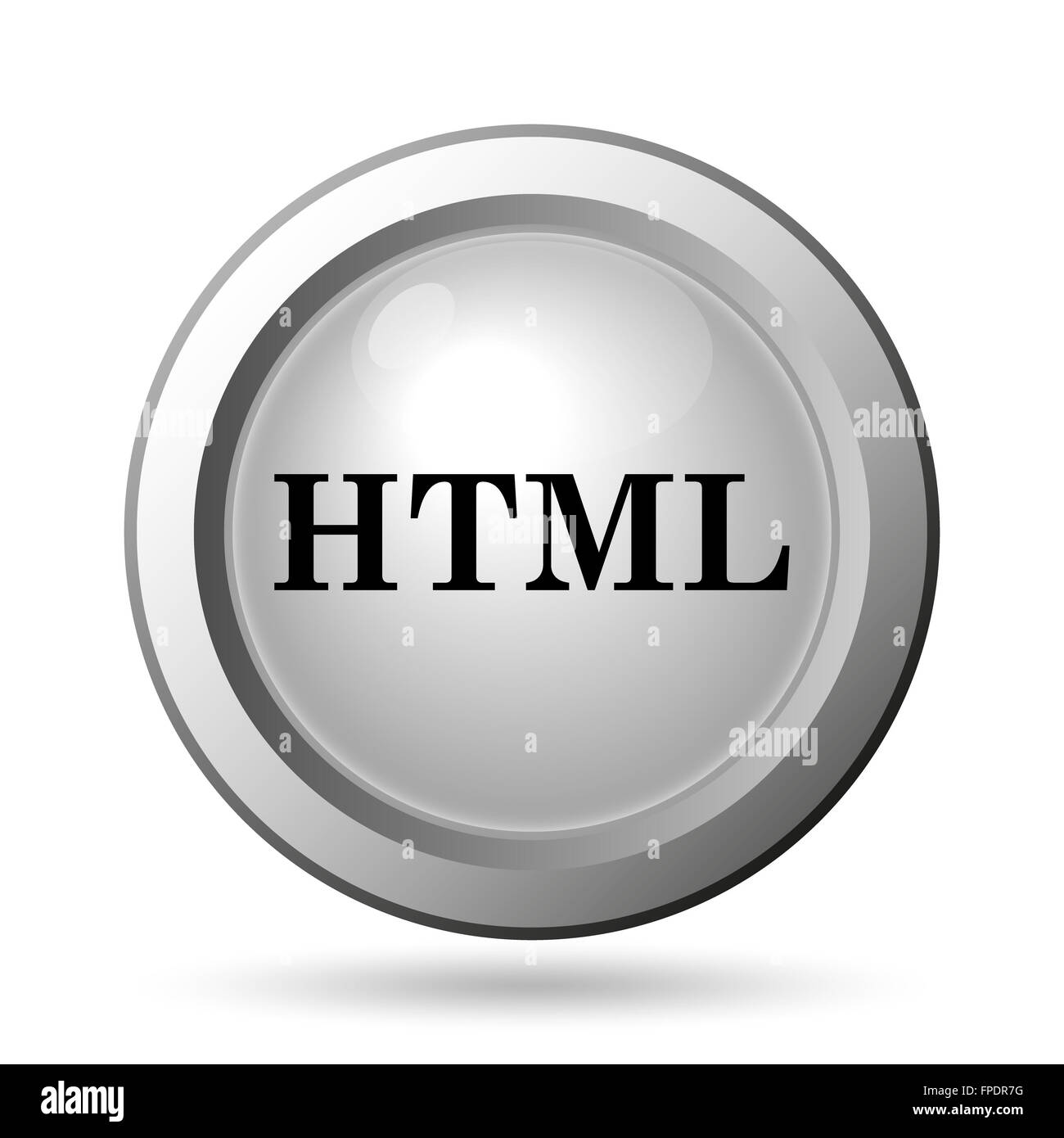 HTML icon. Internet button on white background Stock Photo - Alamy